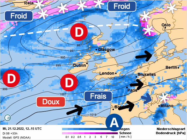 Douceur remarquable en France, vague de froid aux USA - 21 Décembre 2022