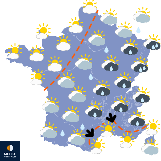 Bulletin météo en cours pour la France
