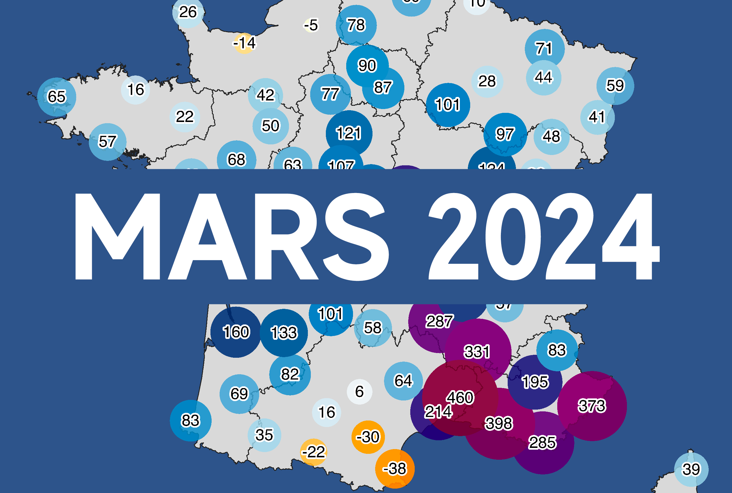 Bilan météo et climatique de mars 2024 : très humide, des records de ...