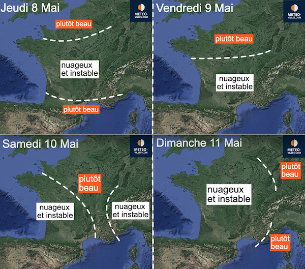 Prévisions météo pour le Pont du 8 mai 07/05/2025